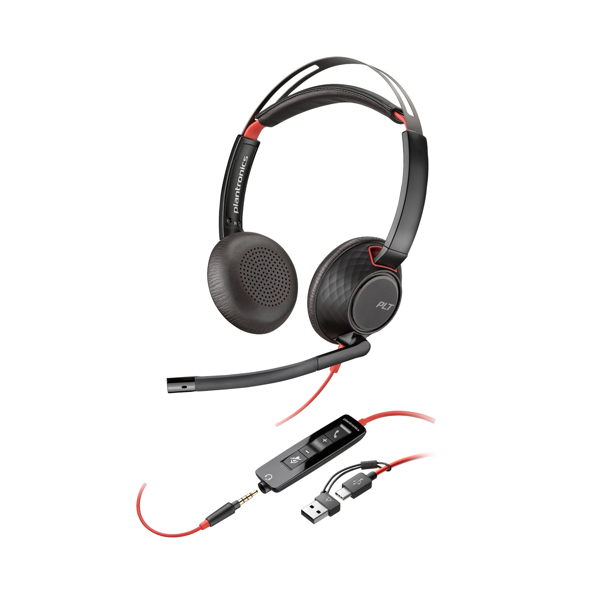 Poly Blackwire Corded USB Headsets & Adapters, Amps